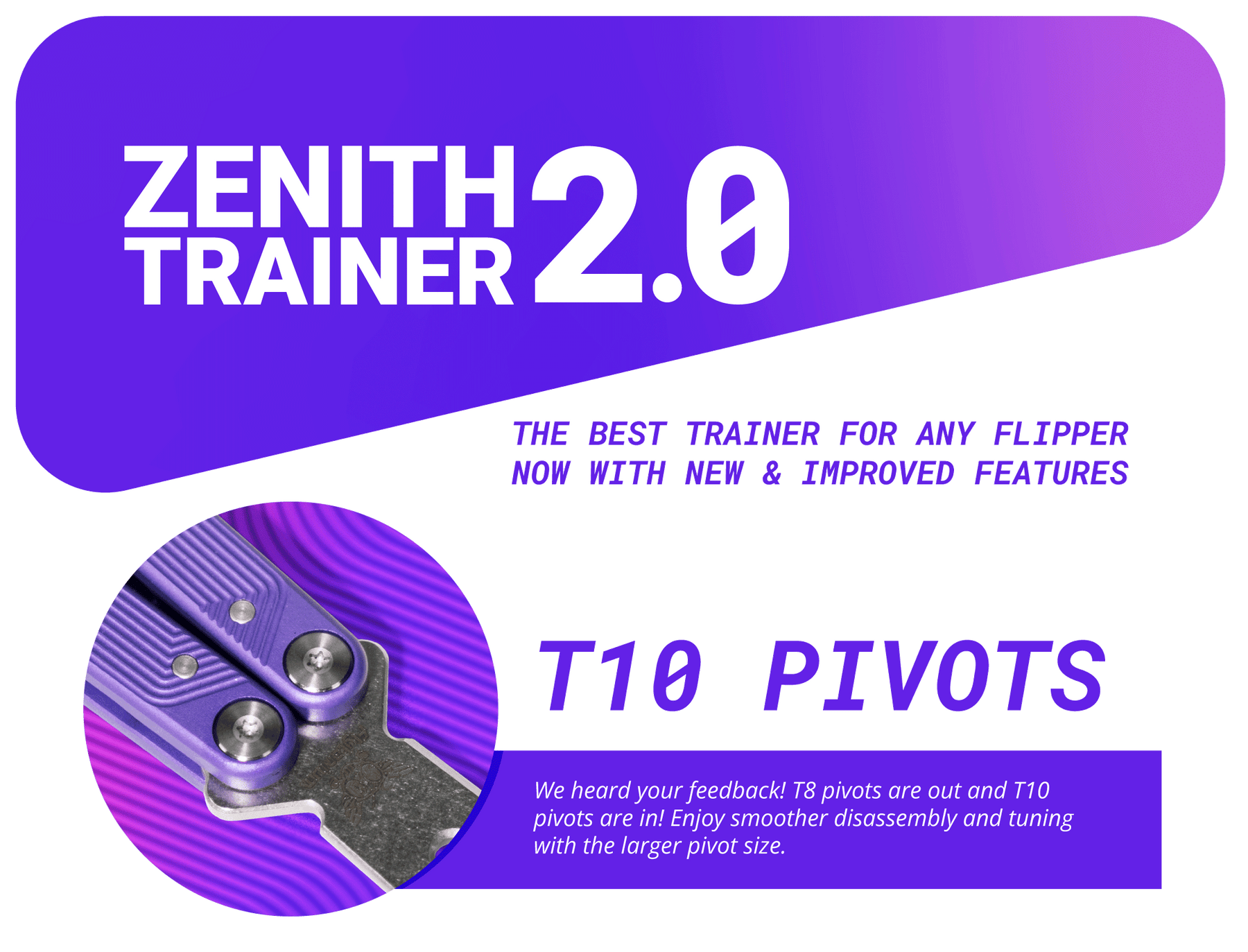 Zenith 2.0 - New and Improved Trainer Balisong - Flytanium