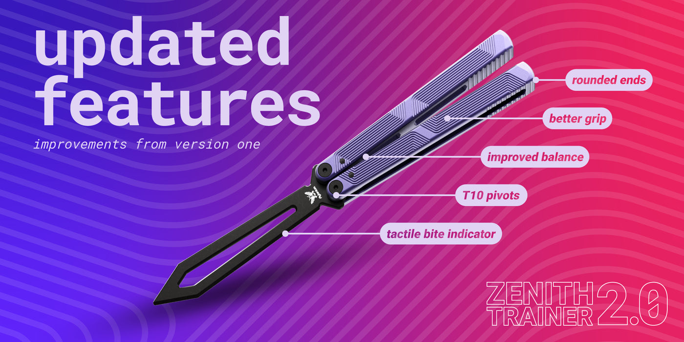 Zenith 2.0 - New and Improved Trainer Balisong - Flytanium