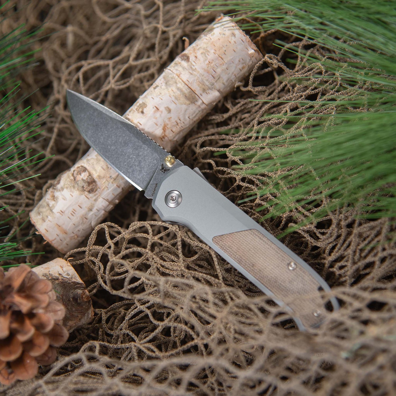 Arcade® - Flytanium Folding Knife - Gunmetal Micarta