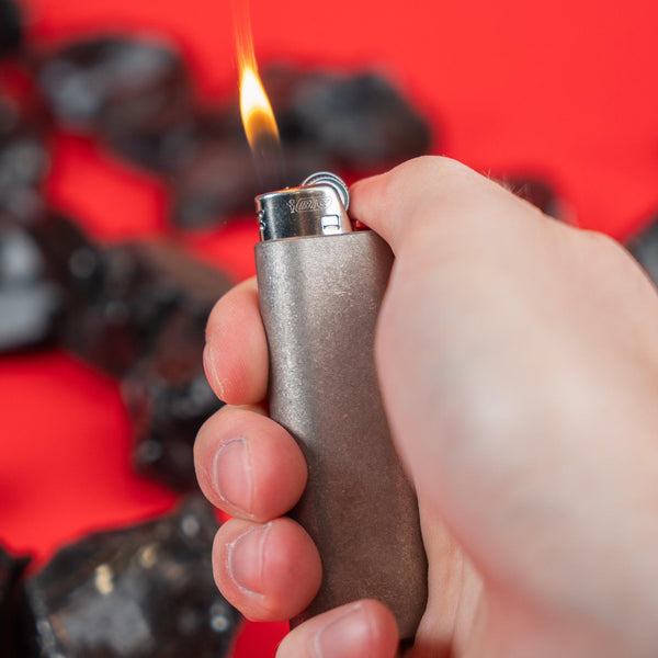 Titanium Lighter Sleeve - Bic Mini and Classic Holder - Flytanium