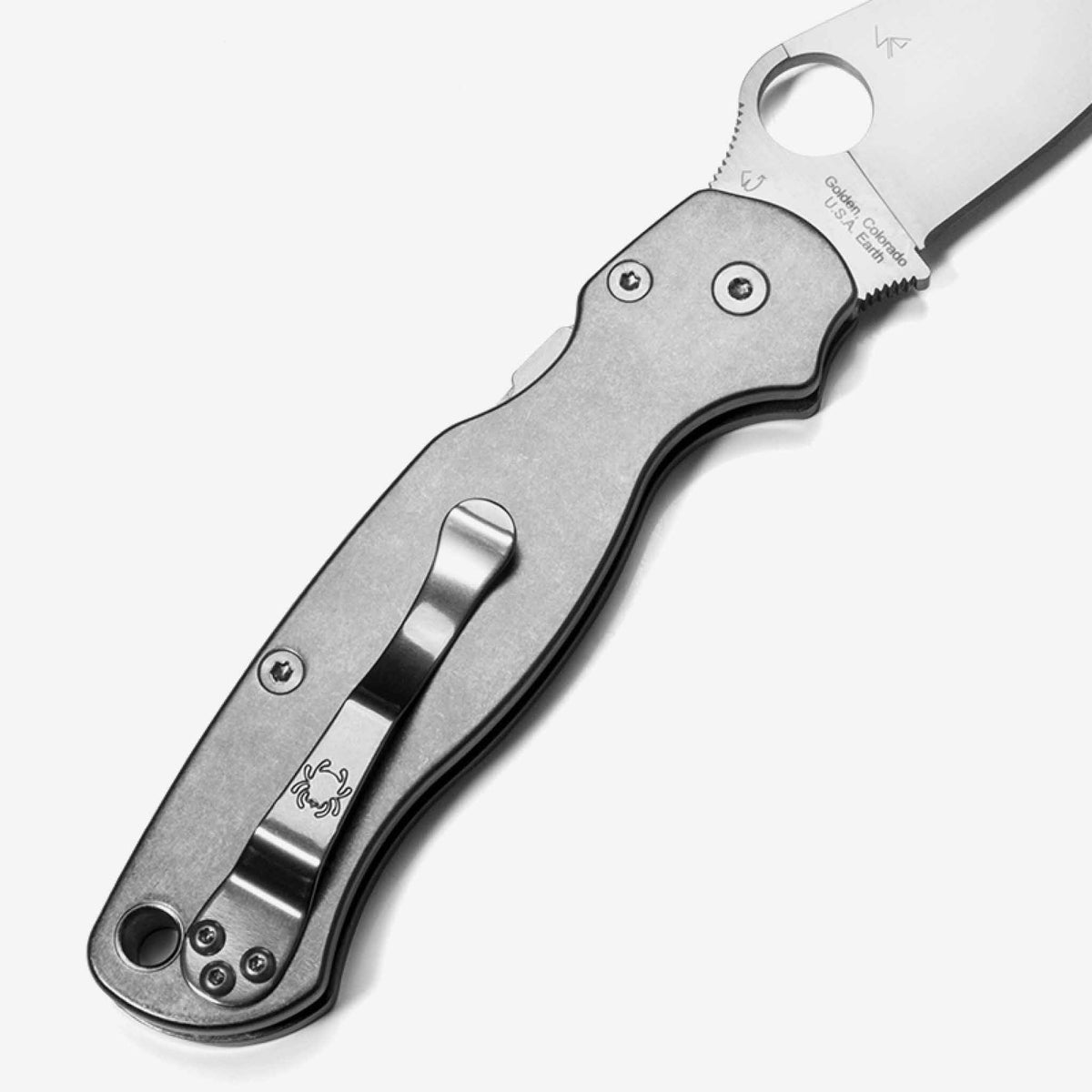 Classic Titanium Scales for Spyderco Paramilitary 2 Knife - Flytanium